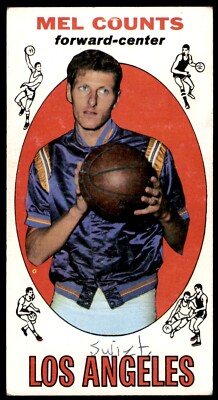 1969-70 TOPPS MEL COUNTS RC LOS ANGELES LAKERS #49A WRITING ON FRT | eBay