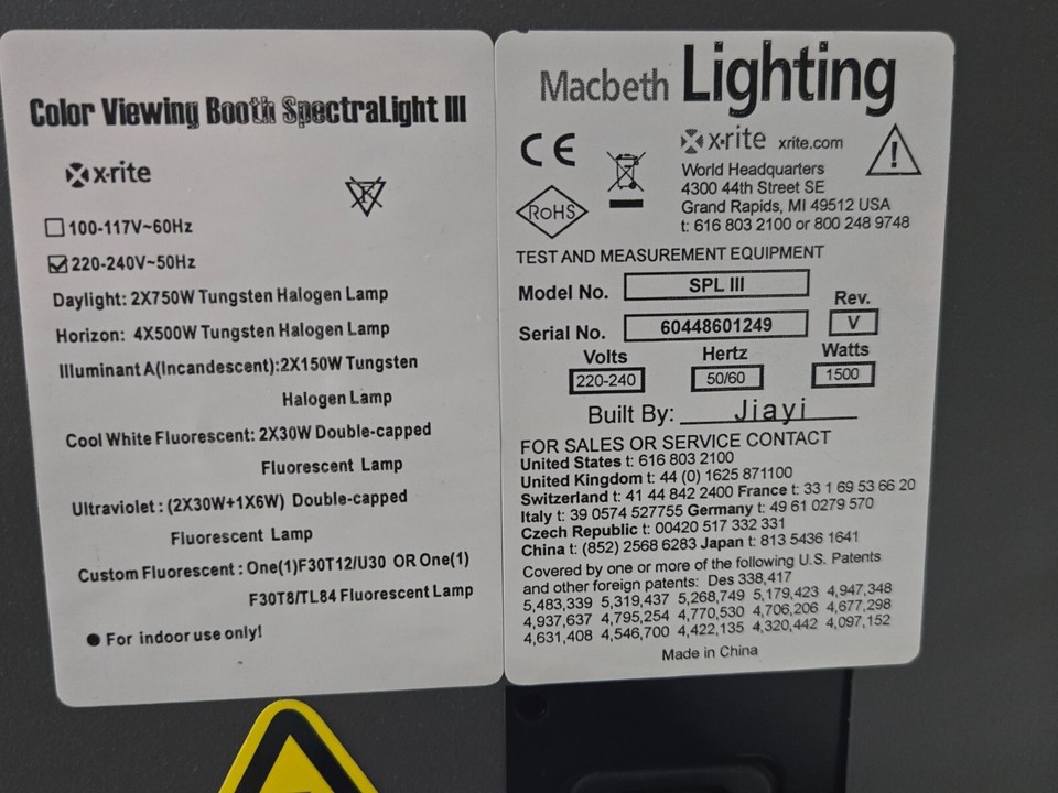 X-Rite Macbeth SPLIII : Spectralight III Light Box (1249) | eBay