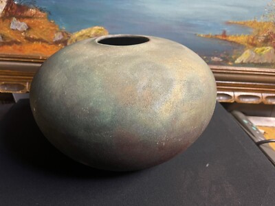 Tony Evans Raku Pottery Vase Signed & Numbered Raku Vase #198 | eBay