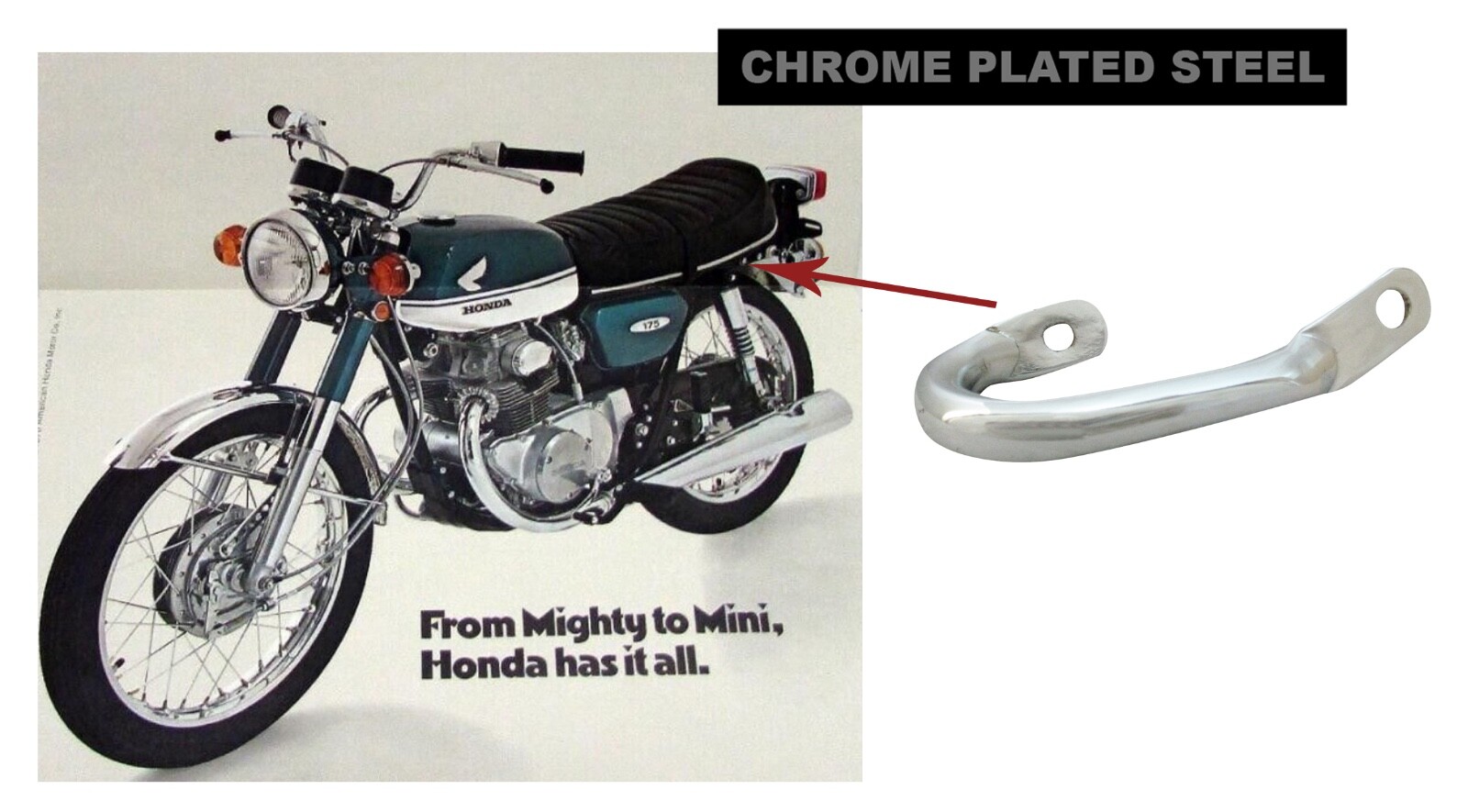 HONDA CB175 K4-K5 CL175 K3-K5 1969 1970 1971 REAR FRAME GRAB GRIPPER ...