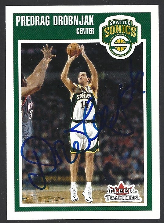 2002-03 Fleer Tradition #148 Predrag Peja Drobnjak IP autograph signed ...