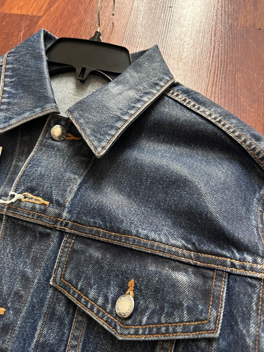 Alexander Wang Denim Trucker Coated Jacket Embossed Puff Alexander Wang Denim Trucker Coated Jacket Embossed Puff