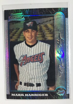 1999 Bowman Chrome Refractor #361 MARK HARRIGER Angels Rookie RC | eBay
