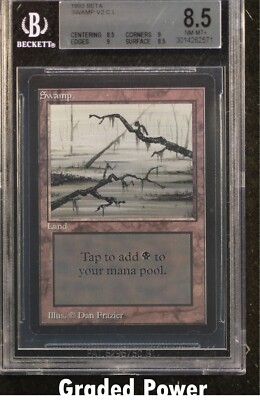 Beta Swamp BGS 8.5 (2571) Magic MTG | eBay