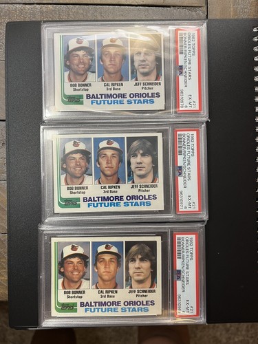 1982 Topps - Future Stars #21 Cal Ripken, Jeff Schneider, Bobby Bonner ...