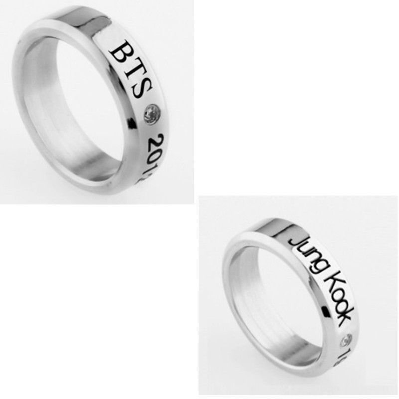 KPOP Jung Kook Ring Stainless Steel Bangtan Boys Jimin Suga Rap Monster ...