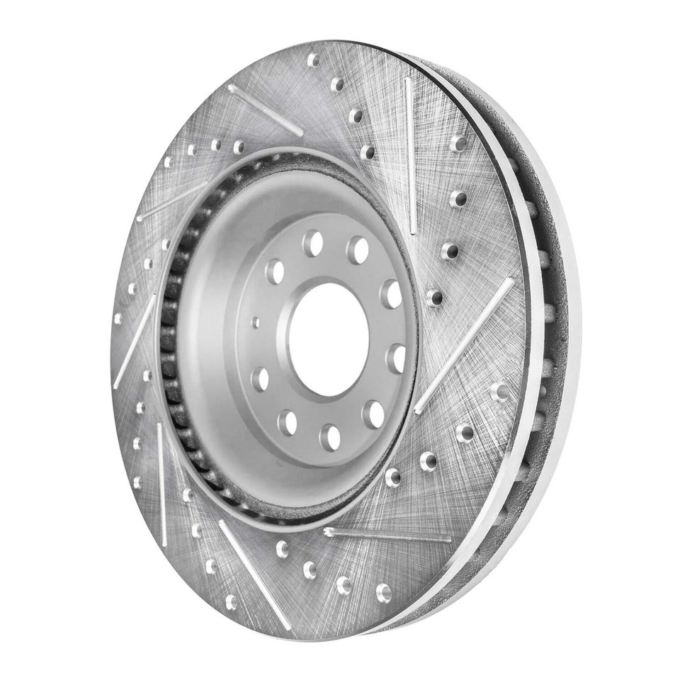 Pair Front Drilled Disc Brake Rotors for Audi A3 Quattro Q3 S3 ...
