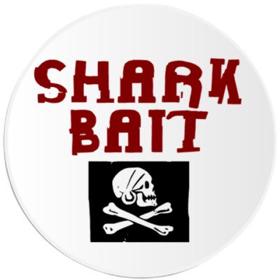 Shark Bait Pirate - 100 Pack Circle Stickers 3 Inch - Skull Crossbones ...