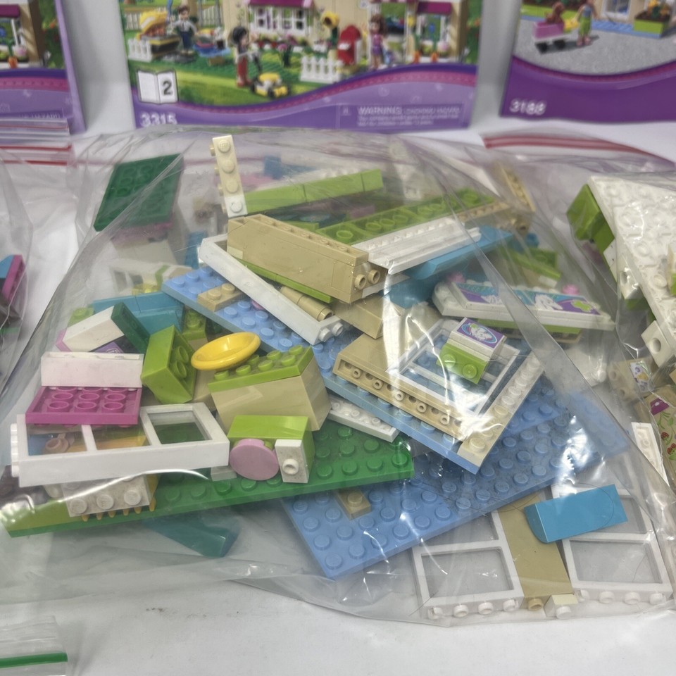 LEGO Friends 3188 & 3315 Loose Pieces Lot Incomplete Set Retired Mini ...