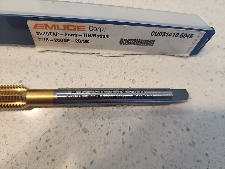 EMUGE 7/16-20 Spiral Flute MULTI-TAP 2B/3B High Performance CU031410 ...