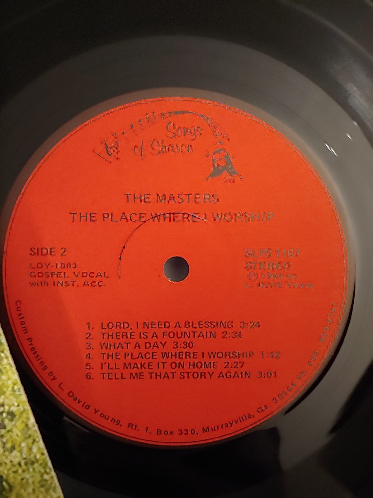 THE MASTERS Self-Titled 1980 Songs of Sharon Southern Gospel Georgia ...