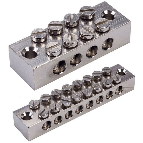 4 & 8 Way Earth Mains Block Earthing Connect Terminal Connection Unit ...