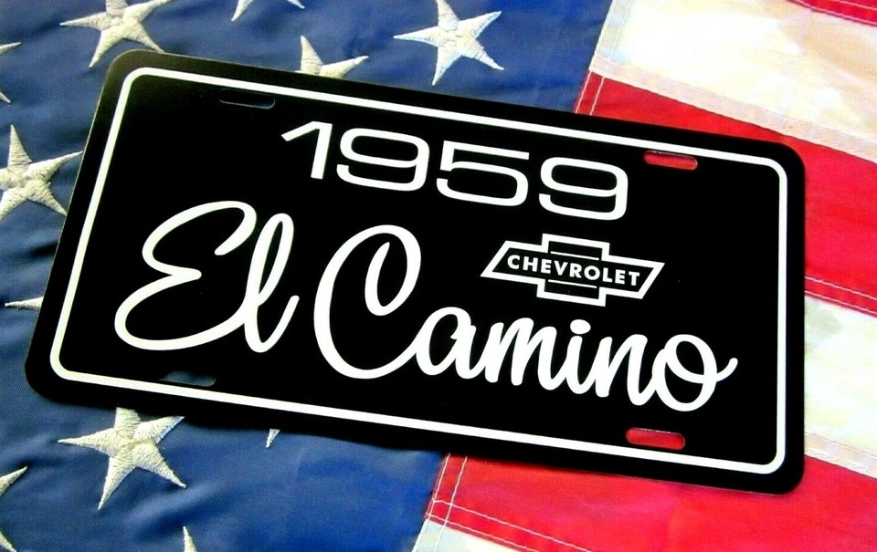 1959 Chevrolet EL CAMINO license plate car tag 59 Chevy pickup car ...