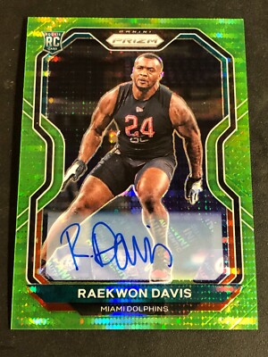 RAEKWON DAVIS 2020 Panini Prizm AUTO Green Pulsar AUTOGRAPH Card #341 ...