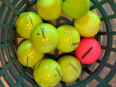 Neon Golf Balls in Good condition. Titleist, Callaway and Bridgestone ...