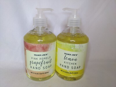 Trader Joe's Pink Pomelo Grapefruit & Lemon Kitchen Hand Soap 17 fl oz ...