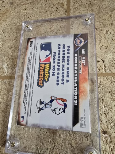 2016 Wacky Packages Mr Met TOPPS CERTIFIED NEW YORK METS NY MASCOT ...