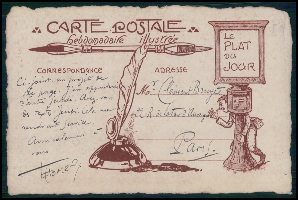 art Thomen autograph England sea King political humor caricature 1900s ...