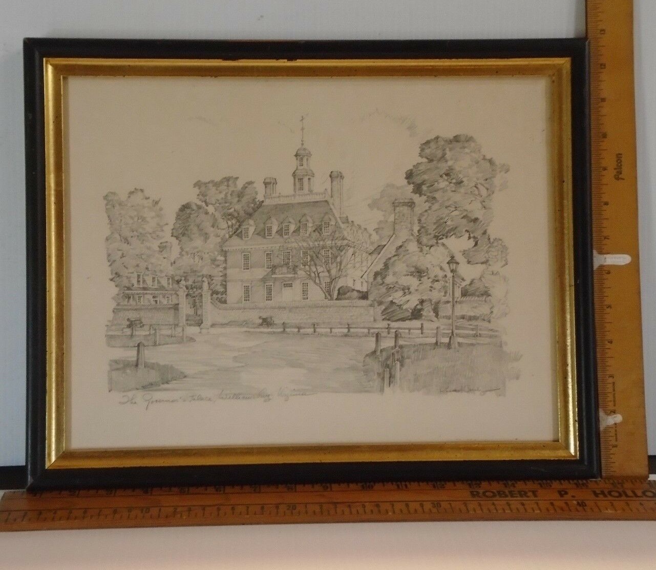 The Governors Palace Williamsburg VA Framed Pencil Drawing Print ...