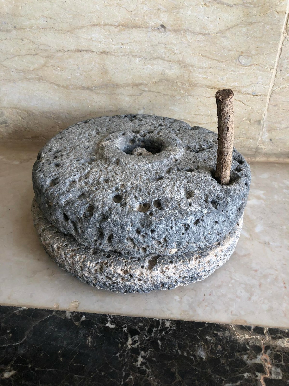 ancient millstone Wheat grinding and seeds grainmill quern stone tribes ...