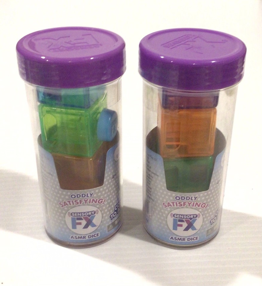 Lot 2 Sensory FX ASMR Dice Sets Oddly Satisfying Sounds Fidget Connects ...