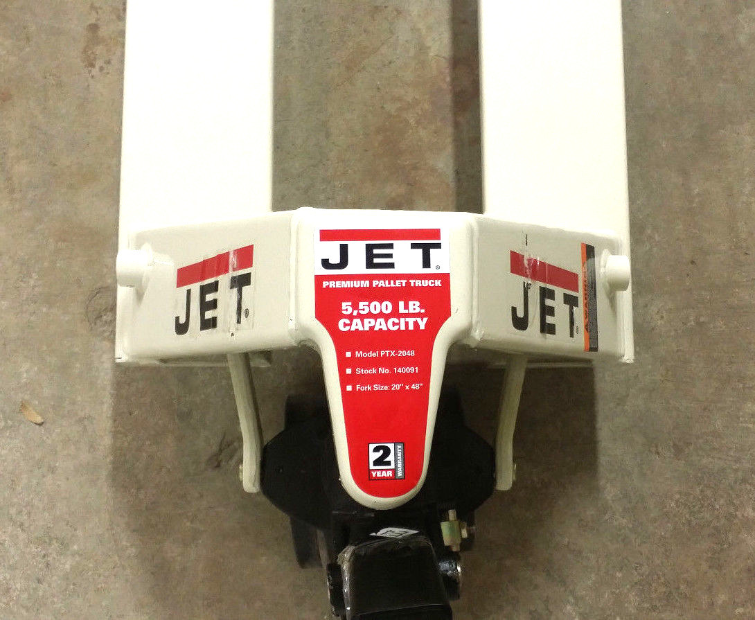 Jet 140091 PTX-2048, 20" x 48" Narrow Pallet Jack Truck With 5,500 LB ...