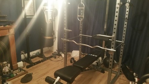 Ryno Power Rack Squat Cage Multi Gym With Adjustable Bench ...