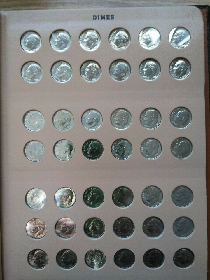 1946-2023-P,D,S ROOSEVELT DIME SET - in NEW Dansco album COMPLETED ...