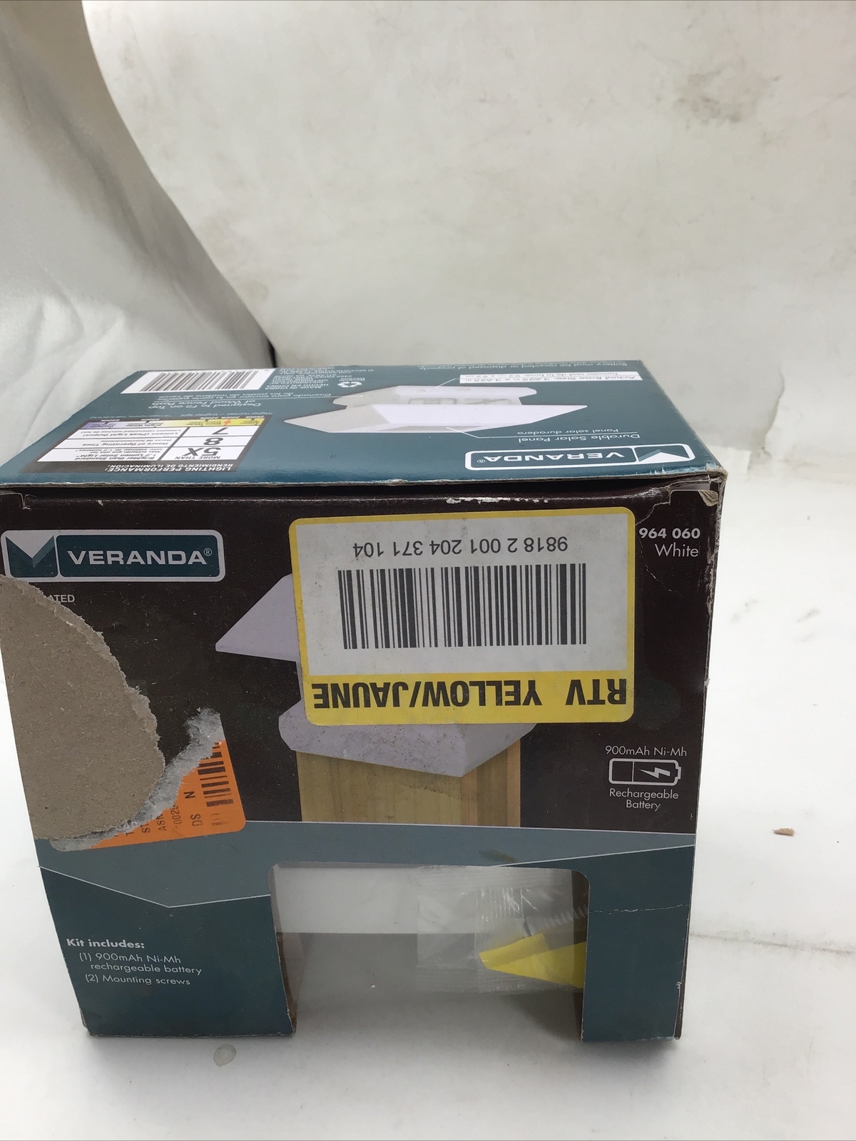 4 PC Veranda White Solar Rechargeable Post Cap LED Light for Deck or ...