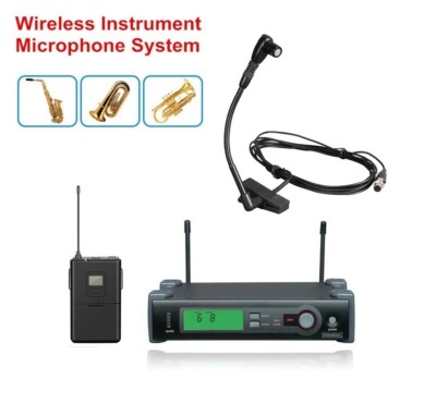 Trumpet Microphone Instrument Microphone System Wireless Clip on Horn ...