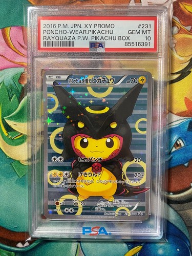 PSA 10 Poncho Rayquaza Shiny Pretend Pikachu Box* 231/XY-P 2016 ...
