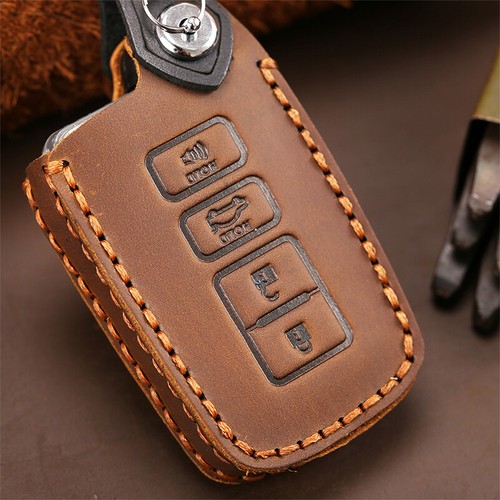 Leather Car Key Cover Case Fob Shell For Toyota 4Runner Sequoia Tundra ...