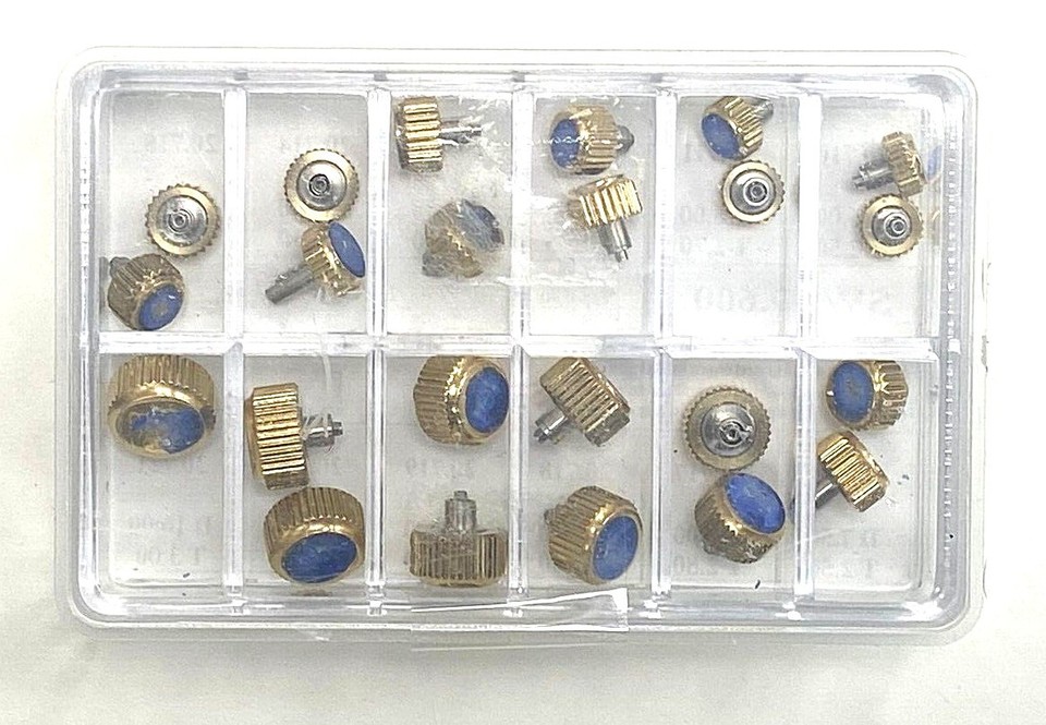 Watch Screw Crowns for Heavy Duty Gold, Assortment of 24Pcs. HIGH ...