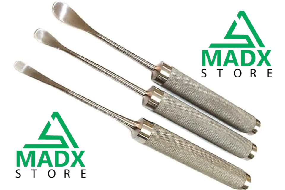 Cobb Spinal Elevators Curved Set Of 3& 8,10,12mm Orthopedic Surgical ...