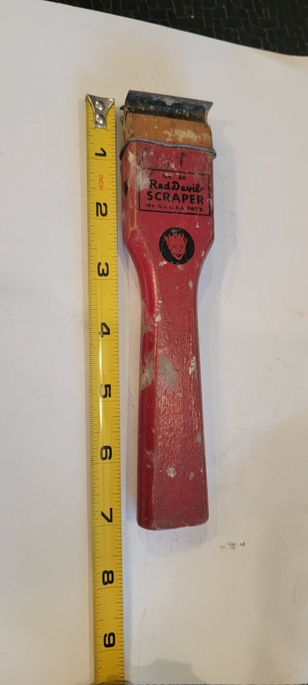 red devil # 40 and warner No 801 scrapers- Vintage Wood Handles | eBay