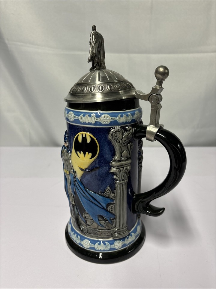 SUPER RARE Batman Raised Relief Limited Edition Collectible Beer Stein ...