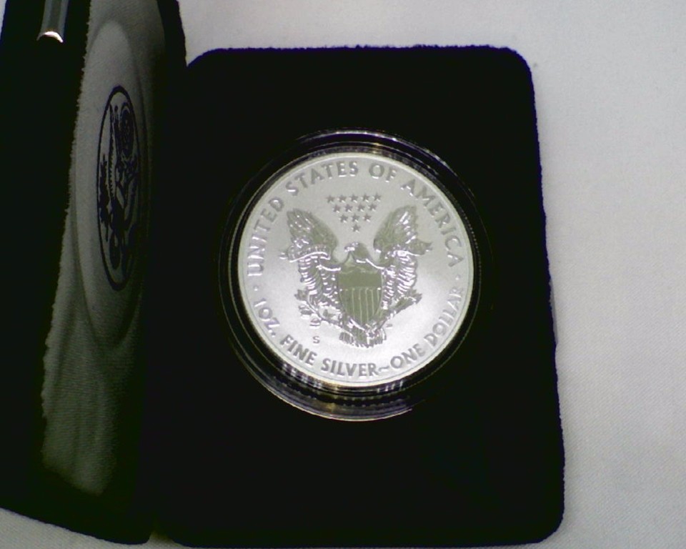 2012-S REVERSE PROOF Silver Eagle - Air Tight Capsule & Presentation ...
