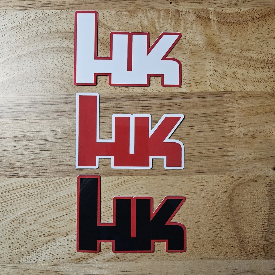 HK Vinyl Sticker (3 Pack) Glossy - Heckler & Koch - Sporting Goods ...