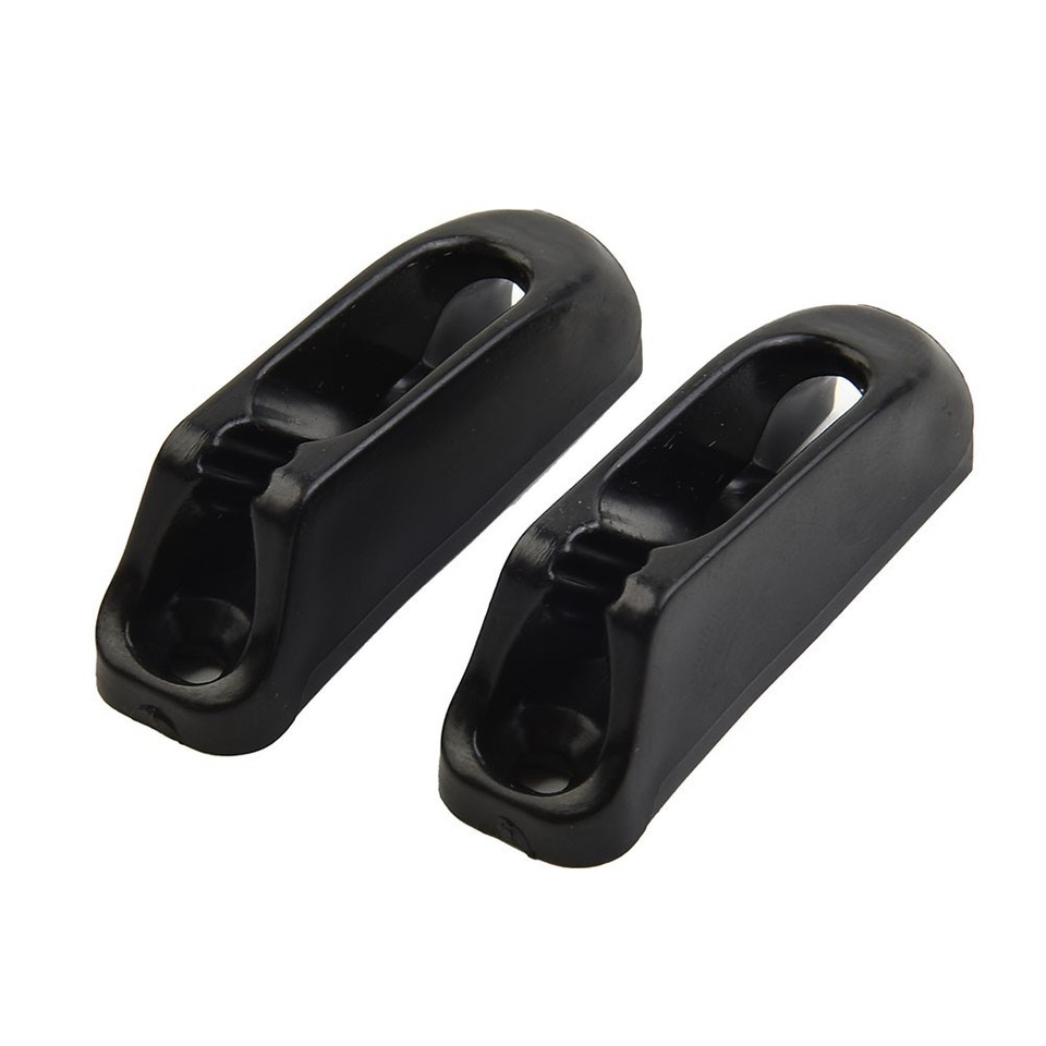 2Pcs Boat Black-Nylon Self-lock Rope Clam Cleat Cord Lock For Marine ...