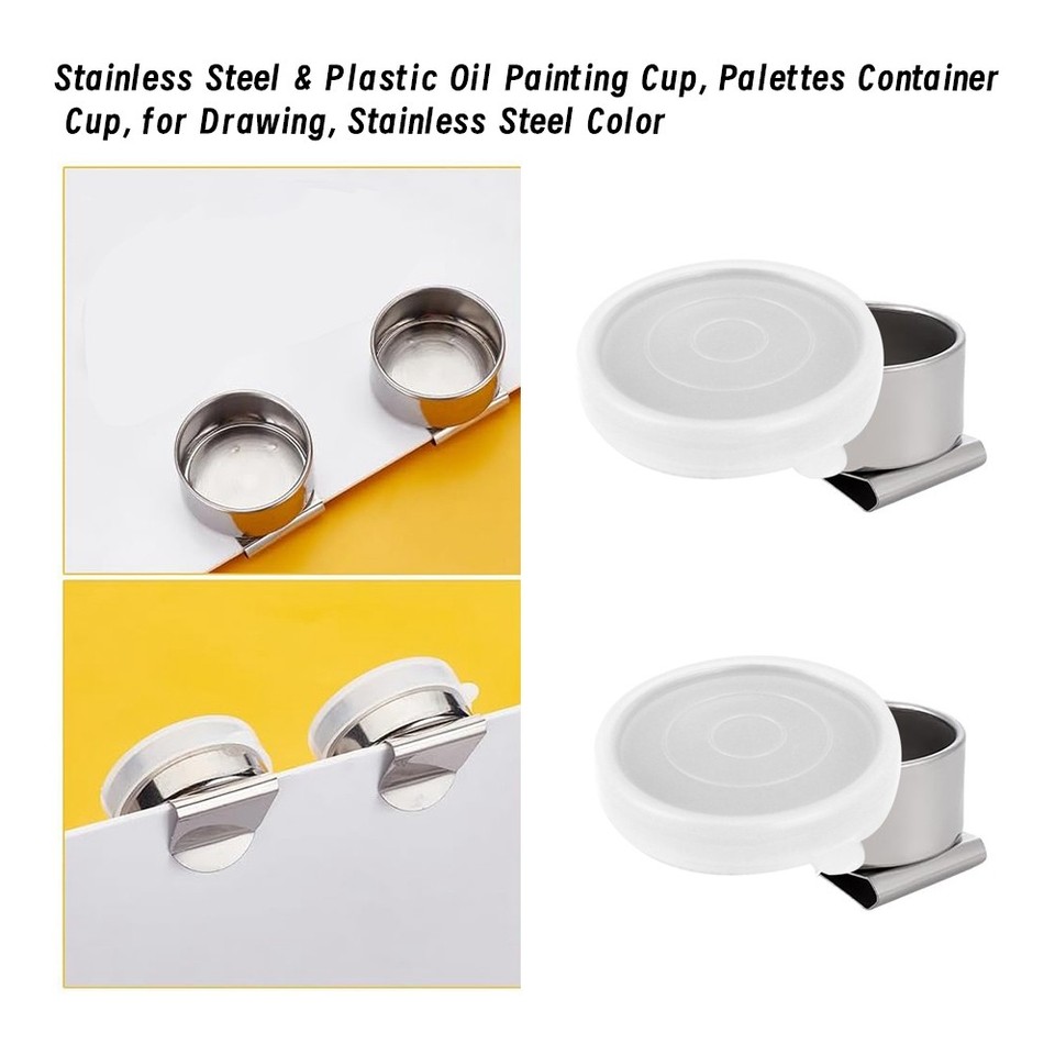 4 Pcs Oil Painting Cups Painting Palette Cups Dipper Pallete Cups1682 ...