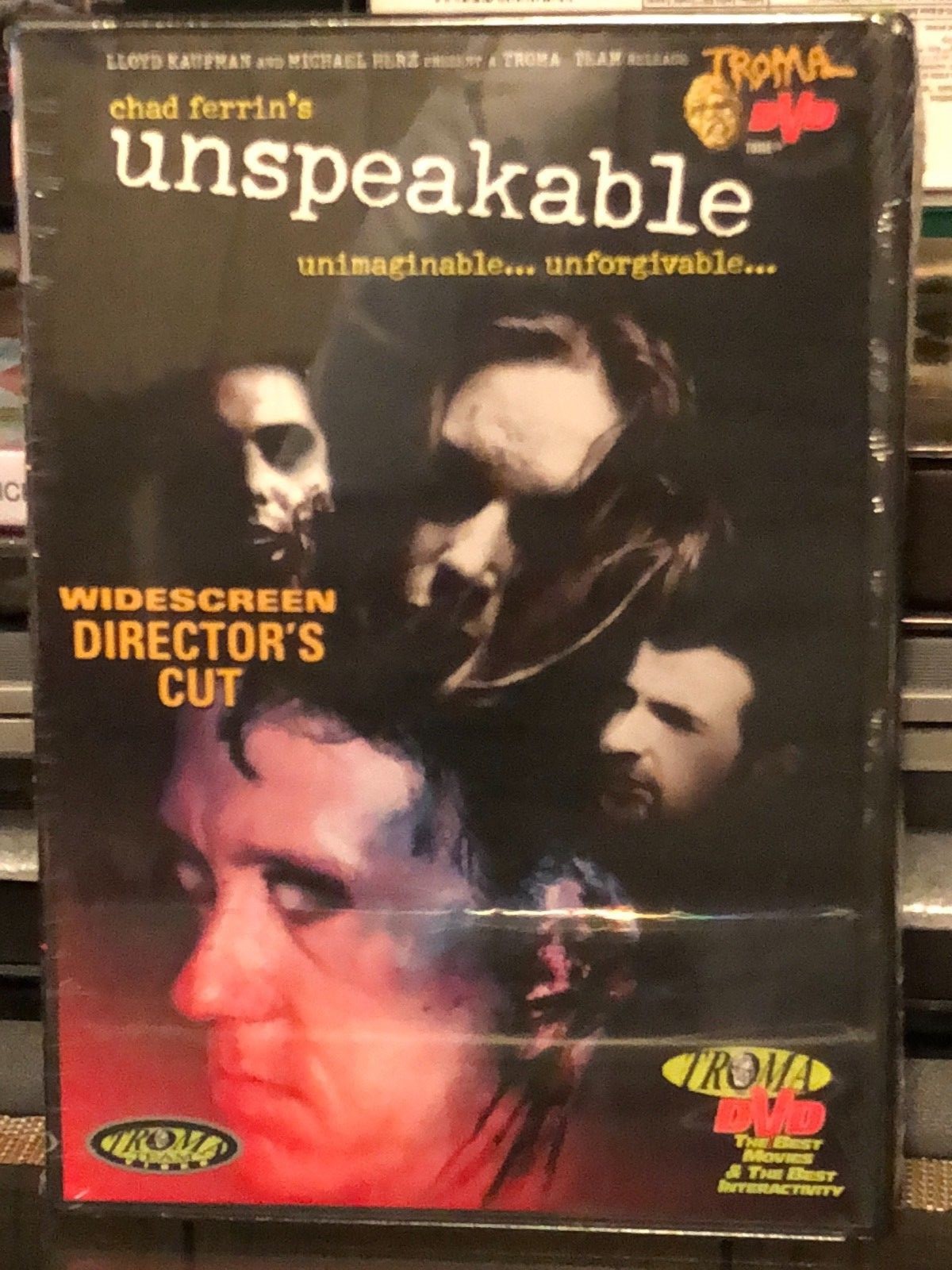 Unspeakable (DVD) Chad Ferrin, Roger Cline, Lloyd Kaufman, TROMA DVD ...
