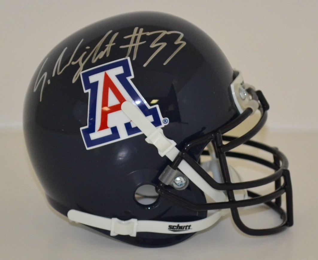 SCOOBY WRIGHT III signed University of ARIZONA Mini Helmet auto BCS ...