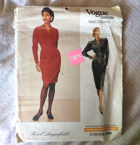 Vogue Misses Dress Sewing Pattern 2330 Size 10 From 1989 | eBay