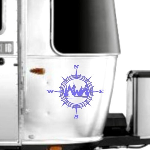 COMPASS TREES LAKE Vinyl Decal large Jeep Car Truck Bumper Wall Window ...