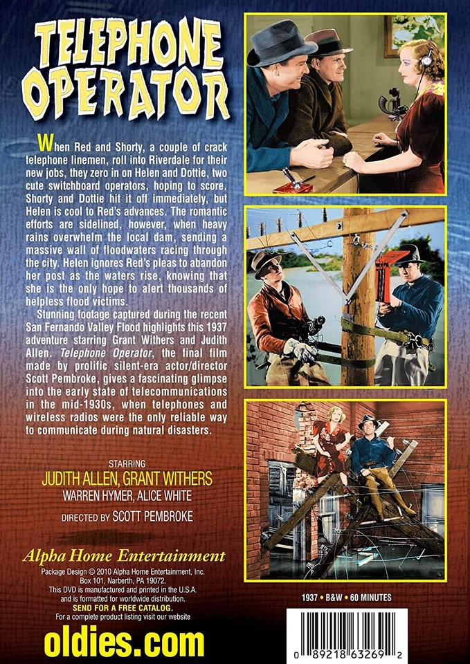 Telephone Operator (DVD) Alice White Grant Withers Judith Allen Pat ...