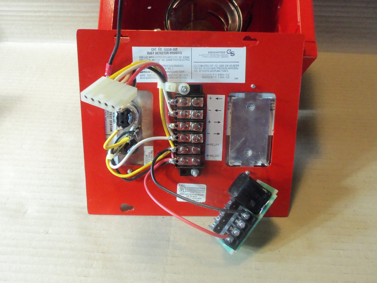 New Edwards Duct Smoke Detector 6265B-002 Duct Detector Housing Fire ...