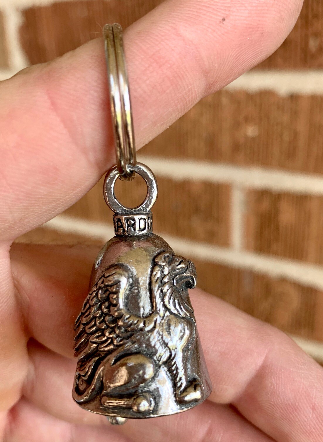 Griffin / Gryphon GUARDIAN Bell of Good Luck fortune pet keychain gift ...