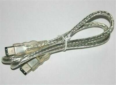 IEEE 1394 FireWire Cable 32 in. 6 Pin Male Connectors Silver Clear Over ...