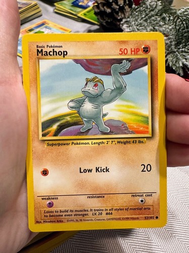 Pokémon TCG Machop Base Set 52/102 Regular Common VINTAGE | eBay