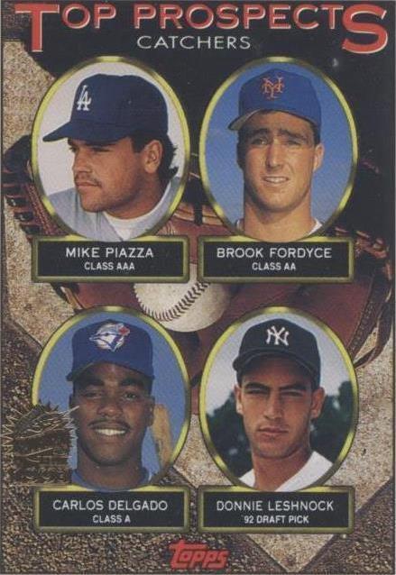 1993 Topps - Top Prospects Mike Piazza, Carlos Delgado, Brook Fordyce ...